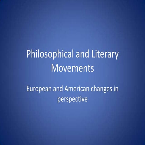 Literary movements | PPTX