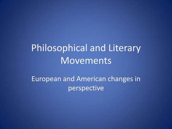 Literary periods movements | PDF