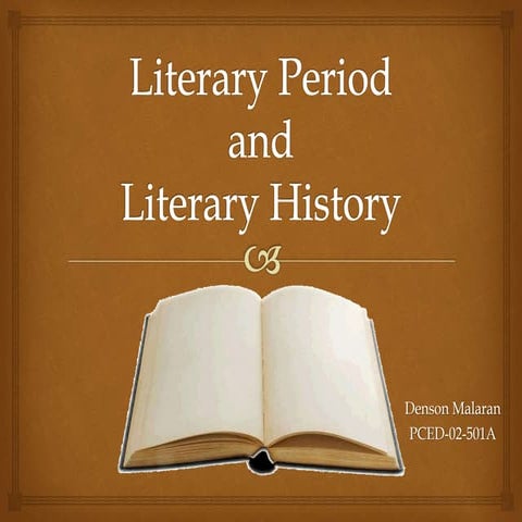 Literary Period and Literary History | PPTX