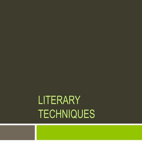Literary Techniques. | PPTX