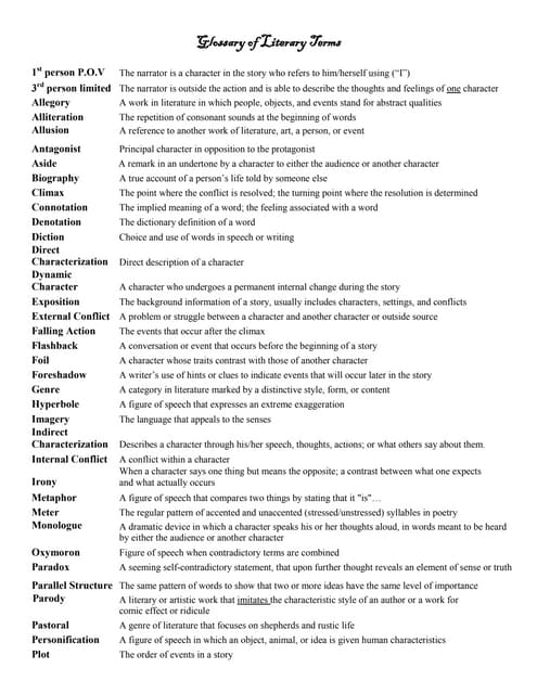 English 9 - Literary Devices | PPT
