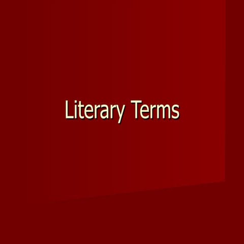 Literary terms | PPT