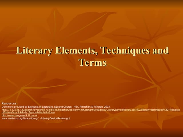 Elements of Fiction.ppt