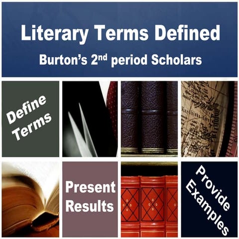 Literary terms defined sample | PPTX