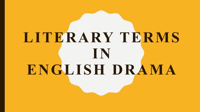 Types of drama | PPTX
