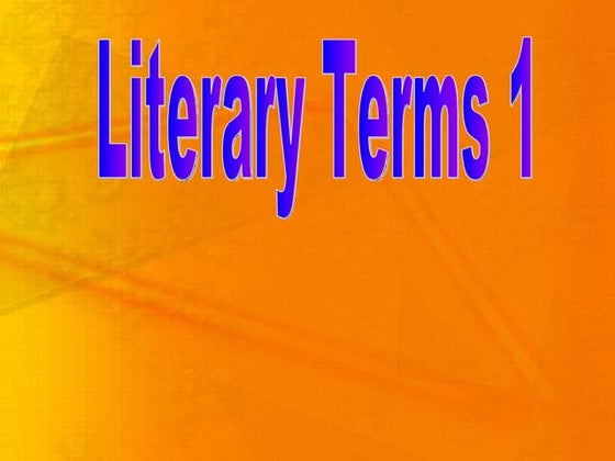 Odyssey Literary Terms | PDF | Poetry | Books and Literature