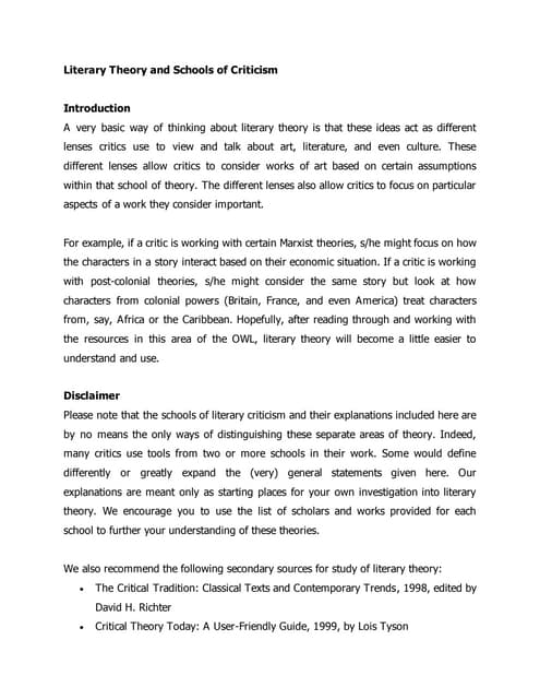 Literary criticism | PPT