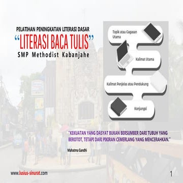 Literasi BACA TULIS untuk Siswa SMP dan SMA | PPT