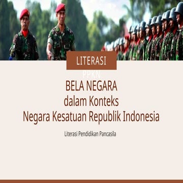 BELA NEGARA dalam Konteks Negara Kesatuan Republik Indonesia | PPTX