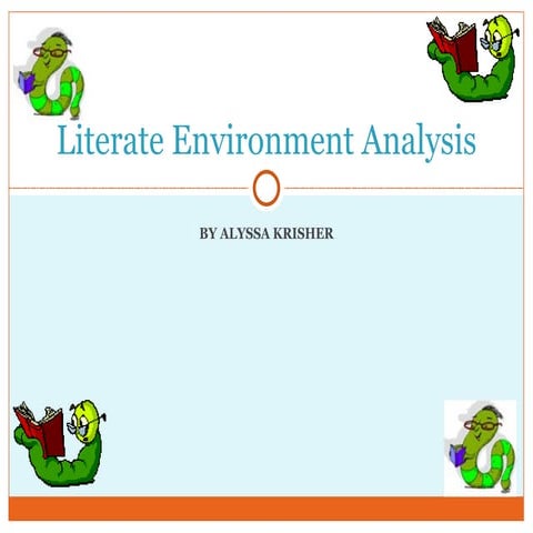 Literate environment analysis | PPT