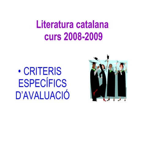Literatura Catalana Power Inici Curs | PPT