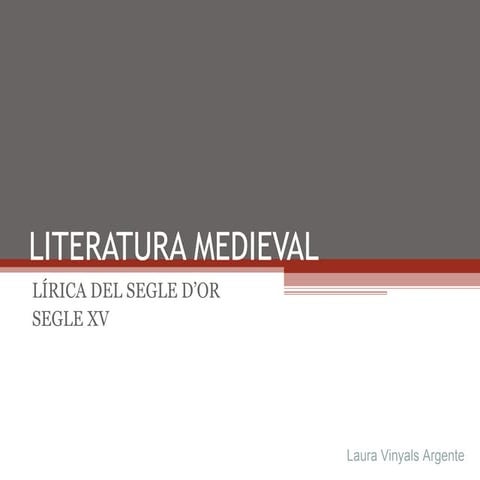 Literatura Medieval | PPT