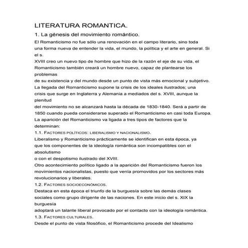 El romanticismo presentación | PPT