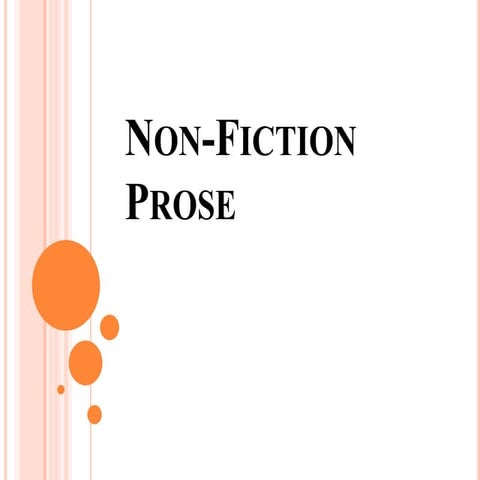 Literature: NON-FICTION PROSE | PPTX