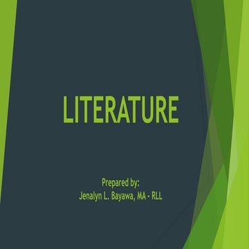 LITERATURE.pptx | Poetry | Books and Literature