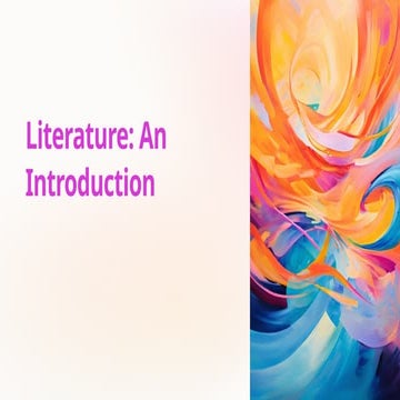 Literature for learning and communication | PPTX