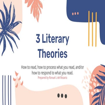 Literature - Introduction to Literary Theories (Historical-Biographical ...