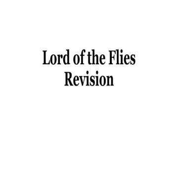 Lord of the flies revision | DOCX
