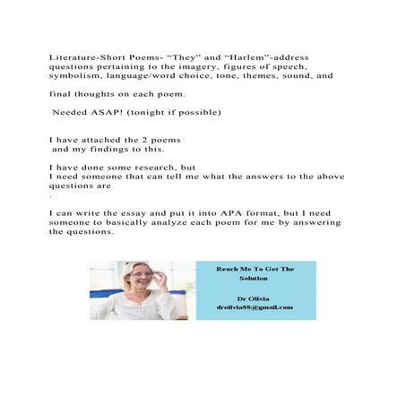 Literature-Short Poems- They” and Harlem”-address questions pert.docx
