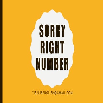 Literature sorry right number | PPT