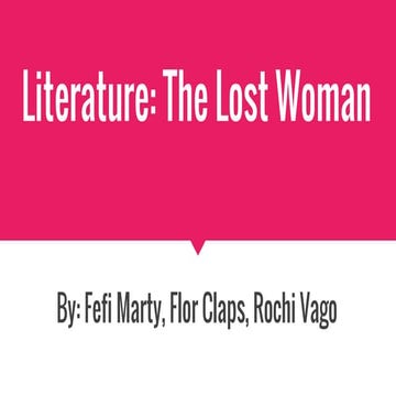 Literature the lost woman | PDF