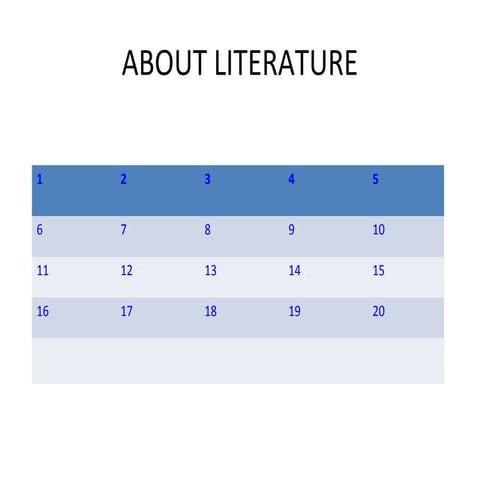 Literature1 | PPT | Fiction | Books and Literature