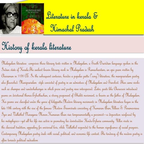 literature kerala for school and college students | PPT