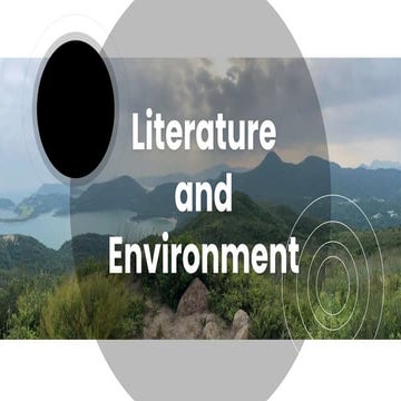 Literature and environment week 1 | PPTX