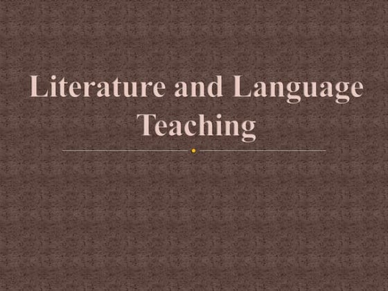 Teaching literature1. ppt..pptx......... | PPTX