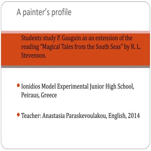Introduction of Paul Gauguin | PPTX