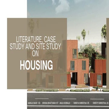 Literature Case Study Site Study On Housing Pdf