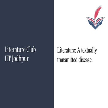 Literature club Introduction 2k19 | PDF