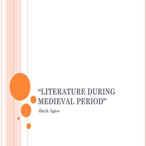 Literature during medieval period | PPT