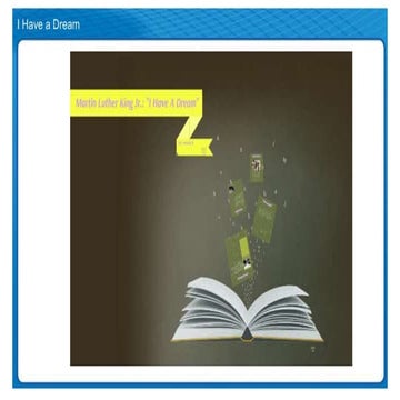 Literature i have a dream powerpoint | PPT