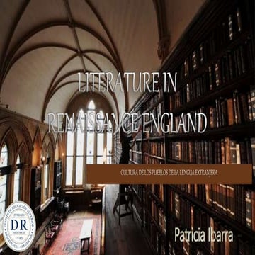 Literature in Renaissance England | PPTX