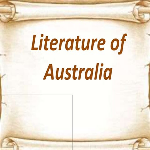 Literature of australia | PPTX