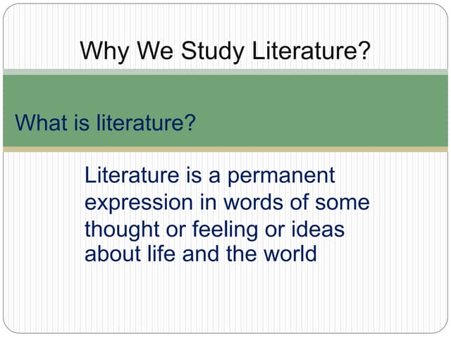 LITERATURE (GRADE 9) | PPTX