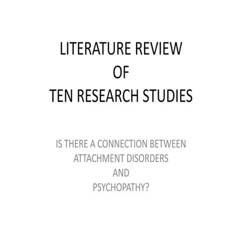 APA Literature Review Example by Purdue Online Writing Lab | PDF