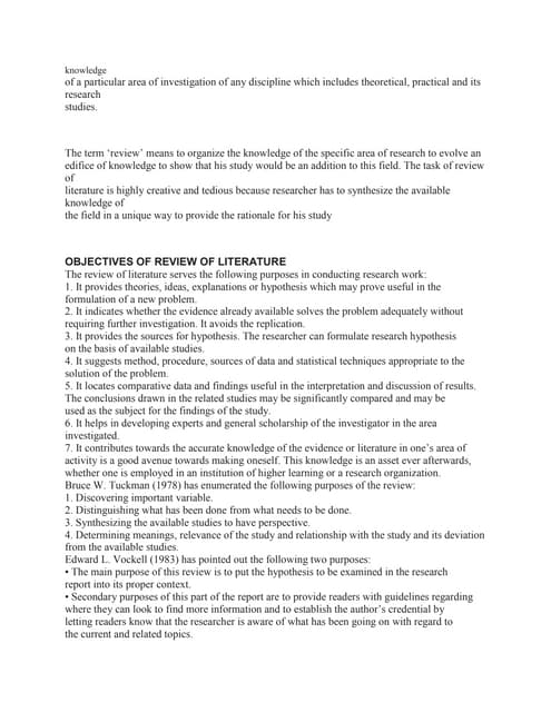 Chapter 6 the review of related literature and studies | PDF