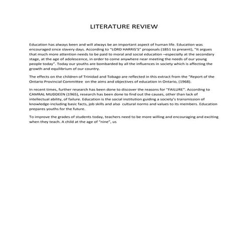 Literature review | PDF