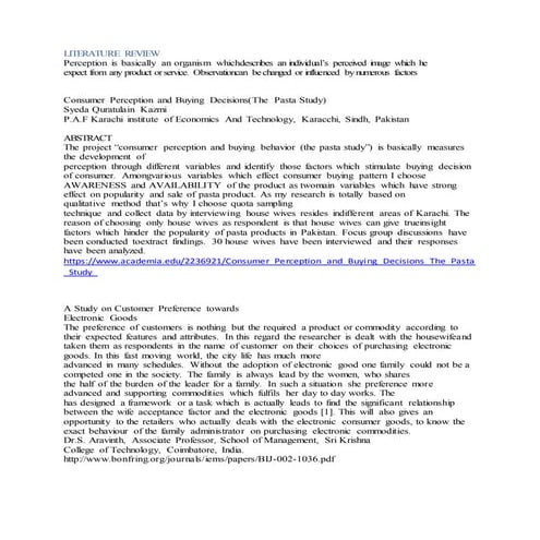 Literature review | PDF