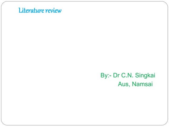 Lesson 14 writing coherent review of literature | PPT