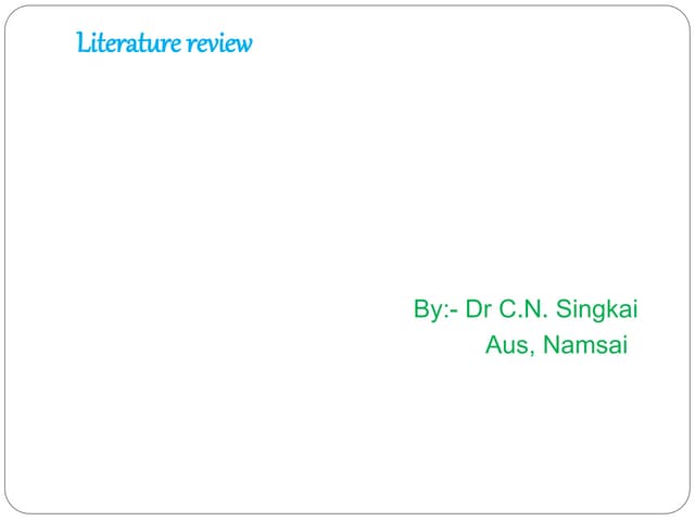 Types of literature review | PPTX