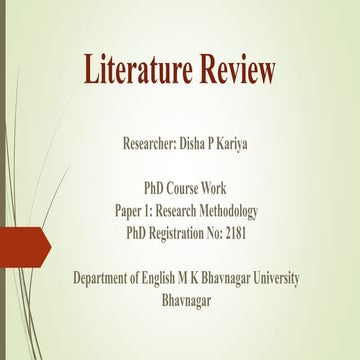 Literature Review | PPTX