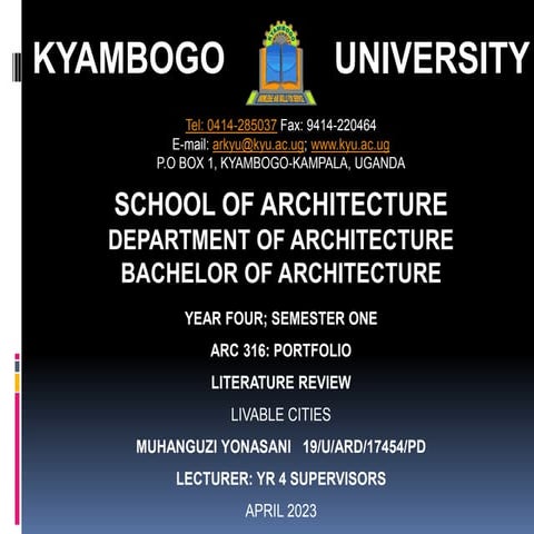 LITERATURE REVIEW - LIVABLE CITIES.pptx