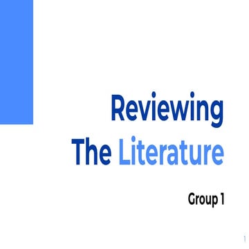 How to write a Literature Review for a senior thesis | PPTX