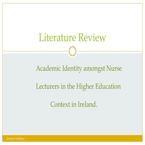Literature review on academic identity | PPT
