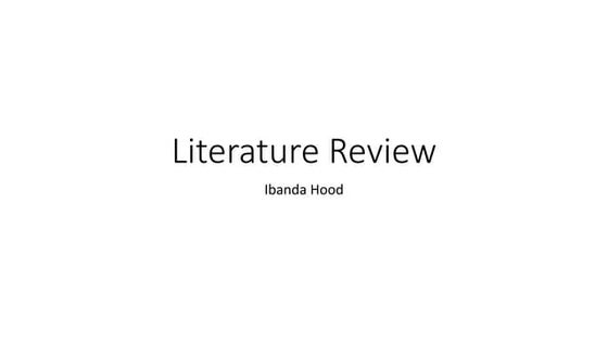 Review Of Related Literature Presentation Ppt