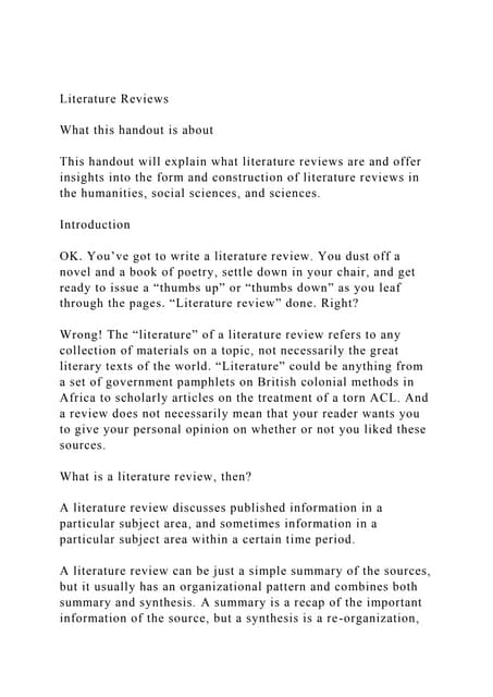 Literature review (1) | PPT