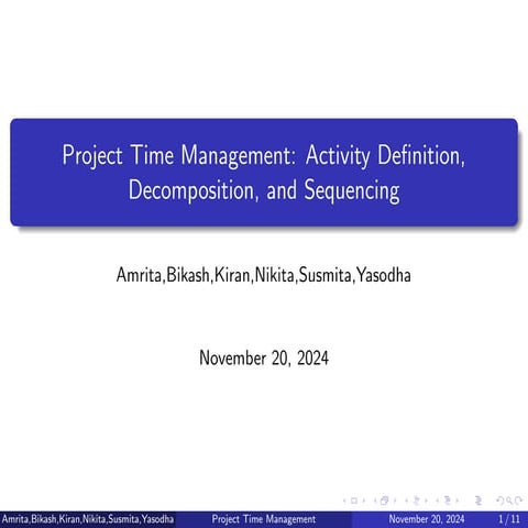 Project Time Management - Slides just for fun | PPT